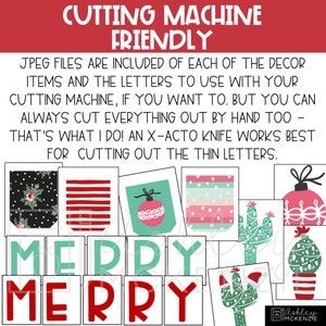 Christmas Bulletin Board or Classroom Door Decor, Cactus Theme, Easy ...