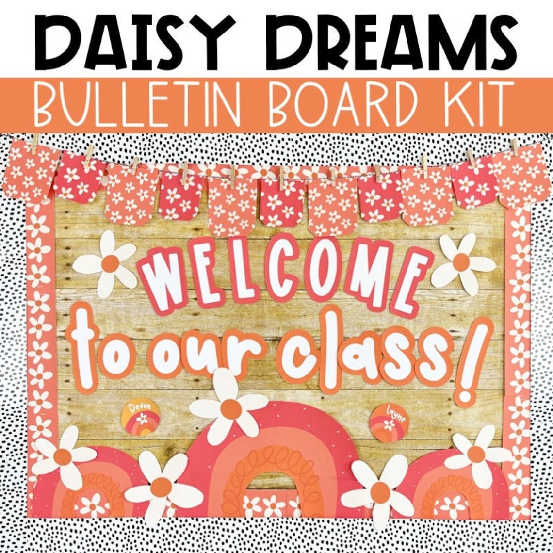 Daisy Dreams Back to School Bulletin Board Kit Easy and - Etsy