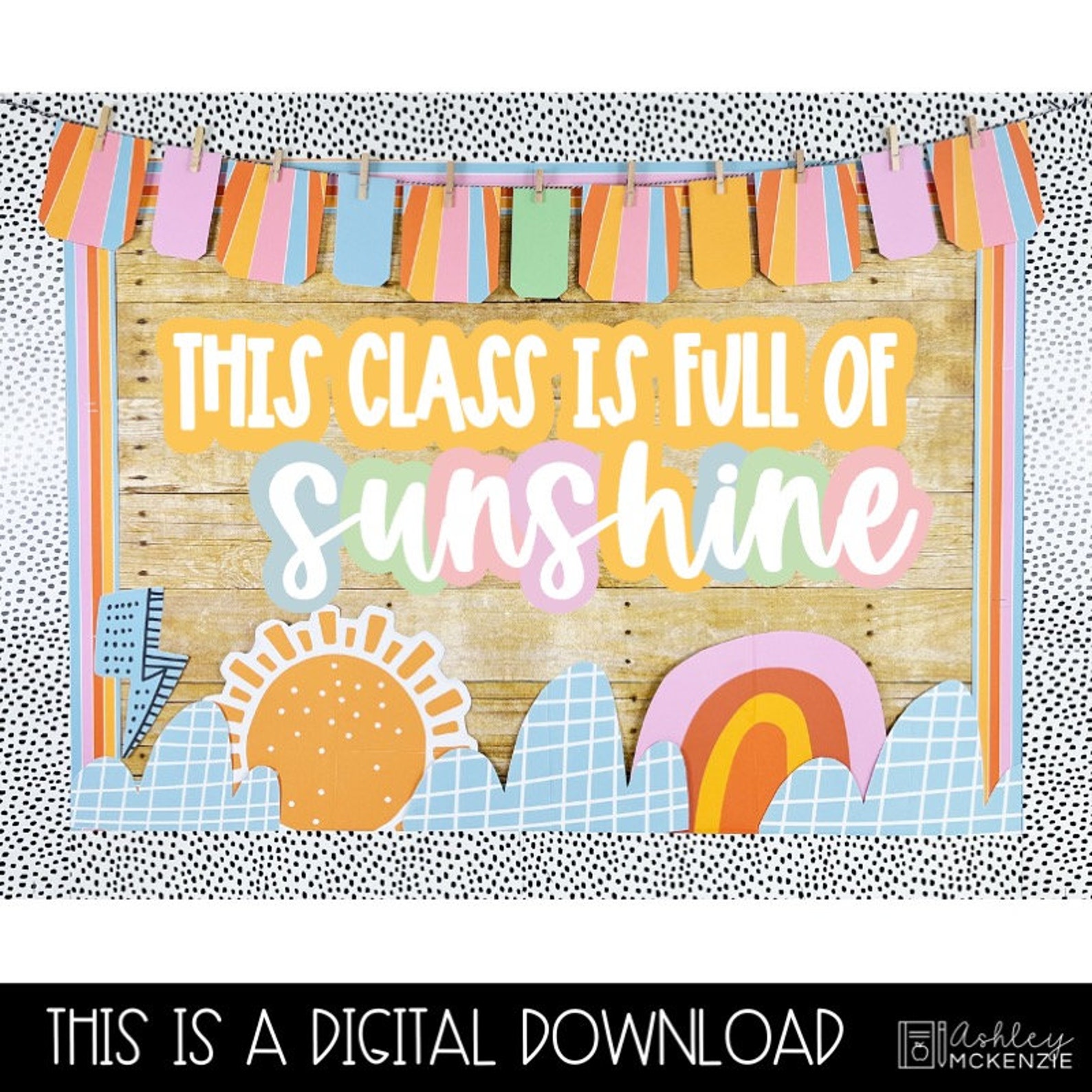Hello Sunshine Back to School Bulletin Board Kit Easy and - Etsy