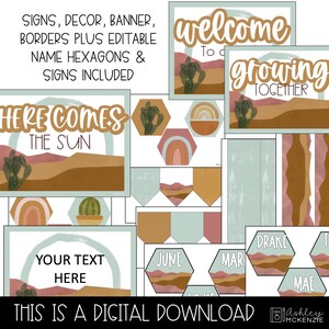 Boho Desert Classroom Door Decor Kit, Back to School, Easy and Modern ...