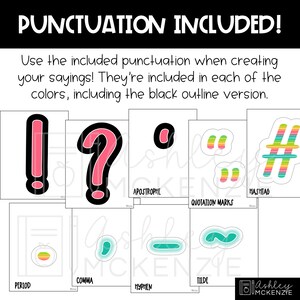 Neon Brights Classroom Decor, Primary Font A-Z Bulletin Board Letters ...