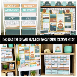 Calm Coastal Classroom Decor Theme Calming Classroom Decor Bundle ...