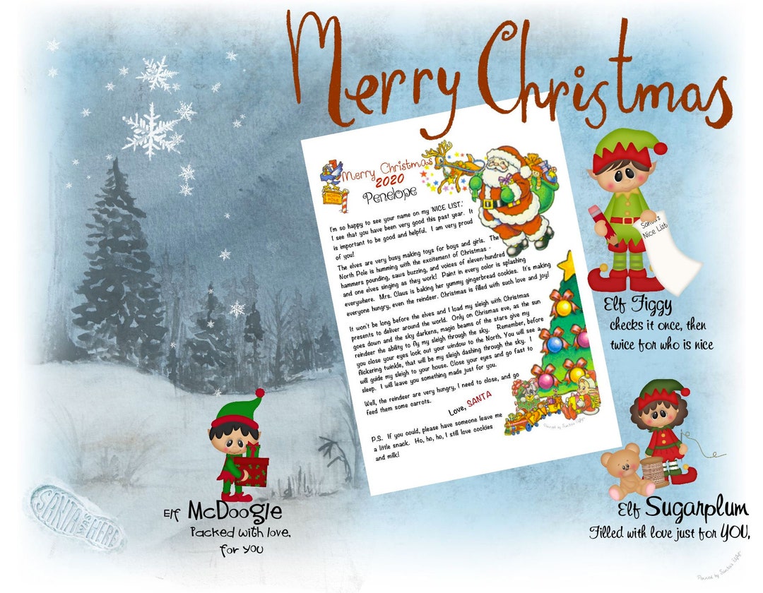 Santa Letter Gift Tagsfrom Collection of Santa's Eleven-hundred and One ...