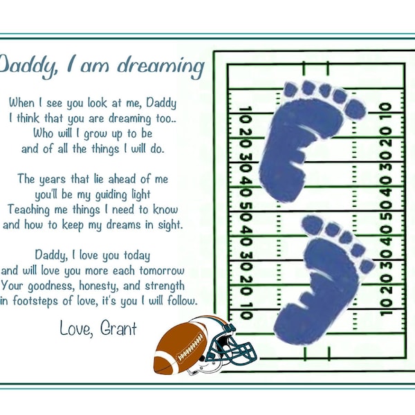 Football Poem - Etsy