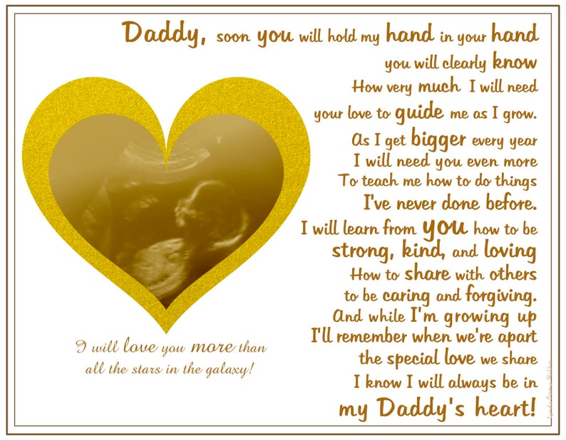 In My Mommy's Heart | PERSONALIZED Ultrasound Sonogram 8x10 Poem Print ...