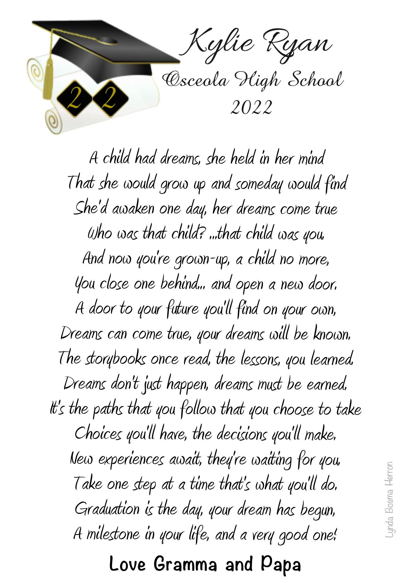 Graduation Poem For Our Son