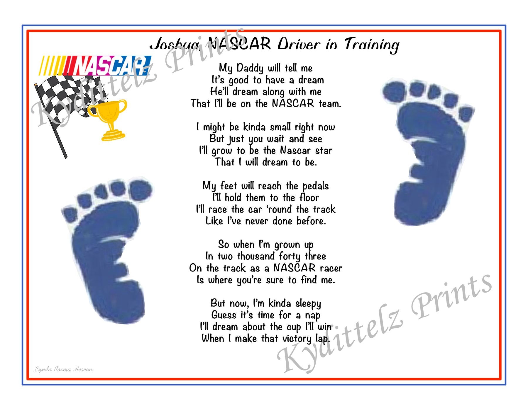 Baby Footprint Poems Printable