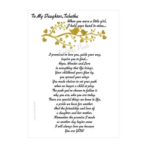 A Mother's Promise to Daughter | Wedding, Graduation, 21st Birthday ...