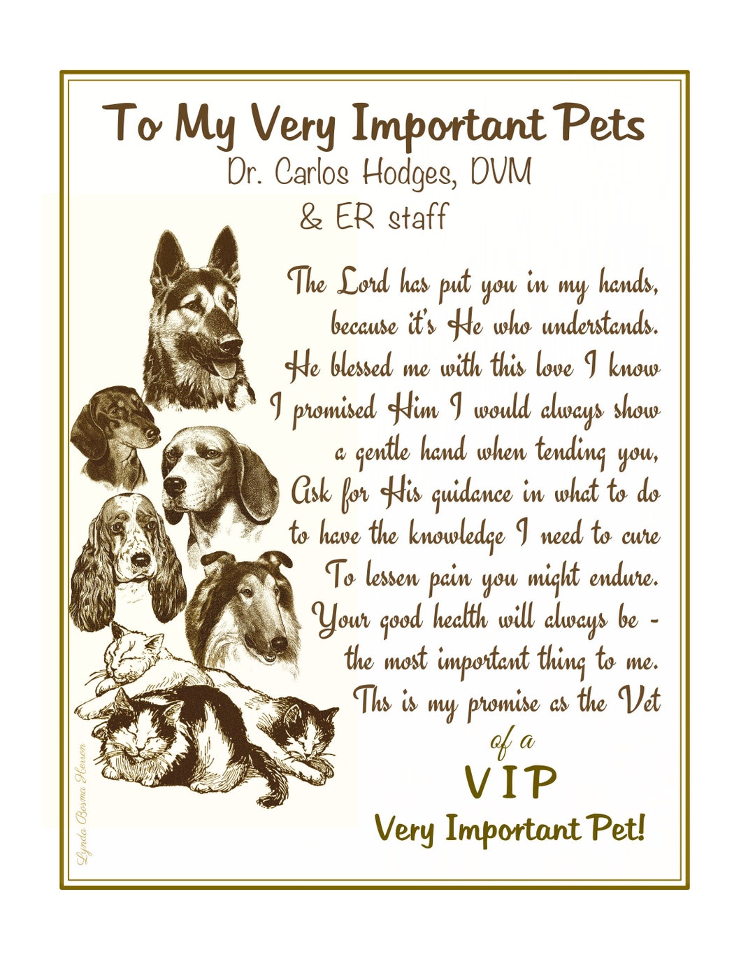 Promise to Your (VIP) Very Important Pet ~ PERSONALIZED Poem Gift for ...