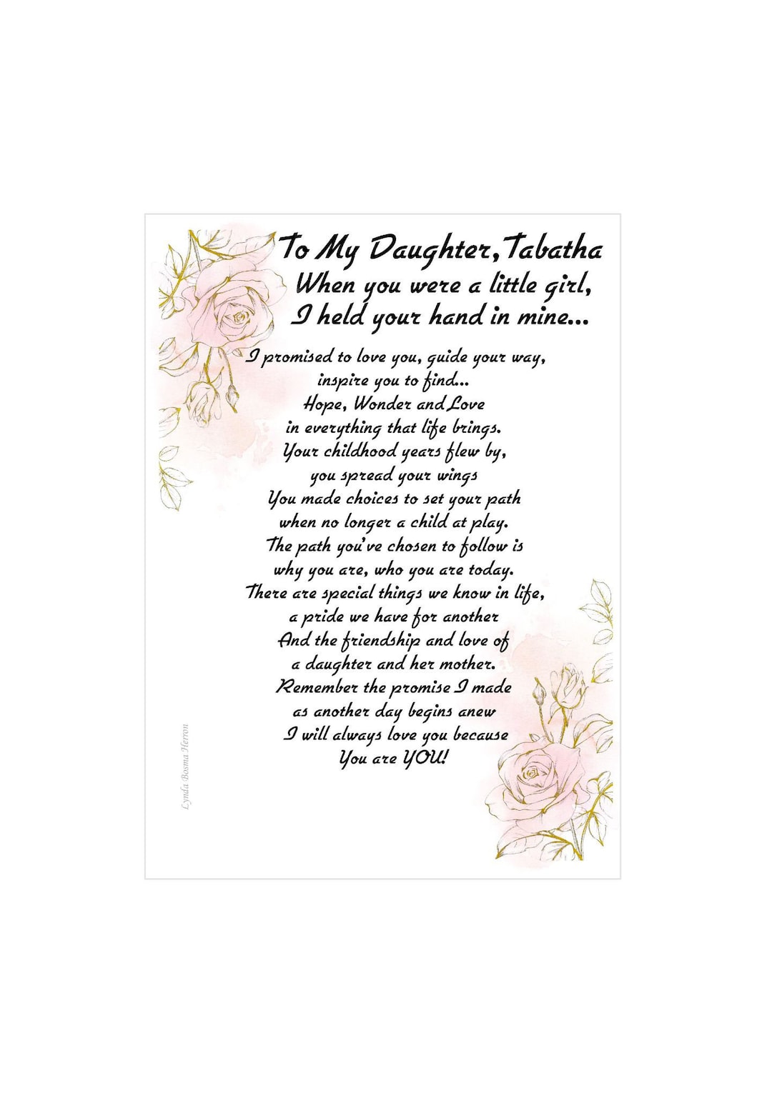 A Mother's Promise to Daughter | Wedding, Graduation, 21st Birthday ...
