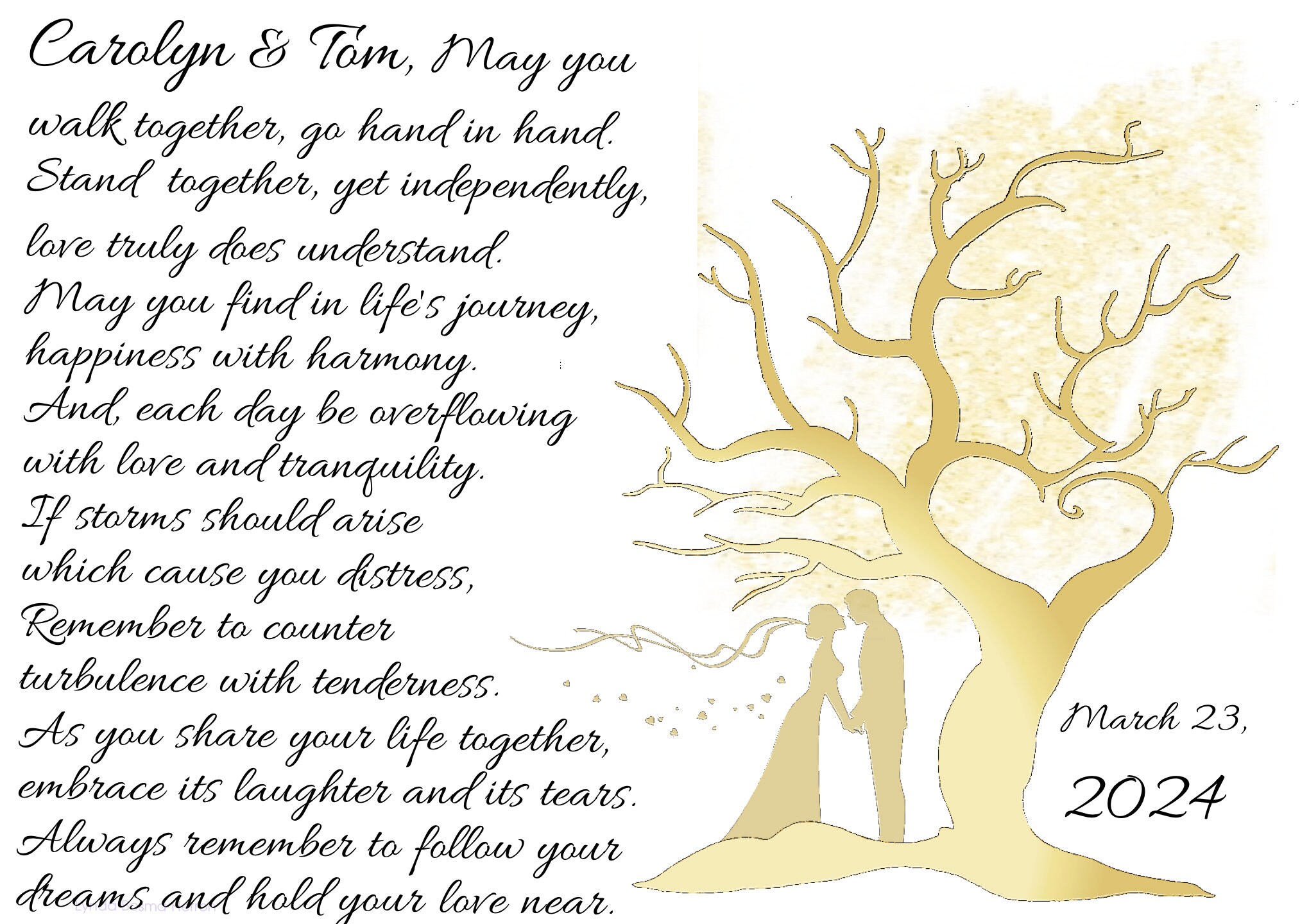 Hold Your LOVE Near | 8x10" Poem Print | Wedding Reading PERSONALIZED ...
