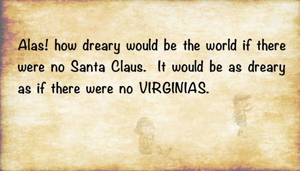 Yes Virginia There is A Santa Claus Published 1897 New York SUN ...