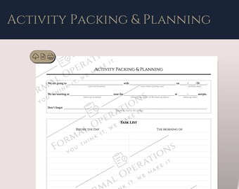 Sahm Activity Plan - Etsy