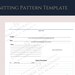 Knitting Pattern Template, Knit Pattern Writer, Write Down Knitting ...