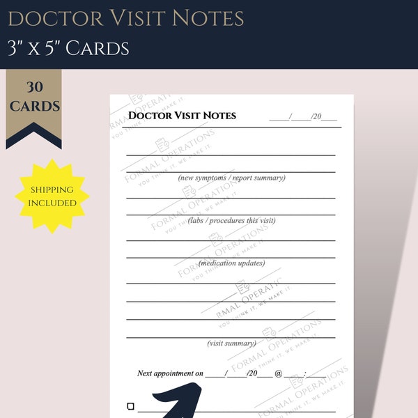 Patient Visit Notes - Etsy