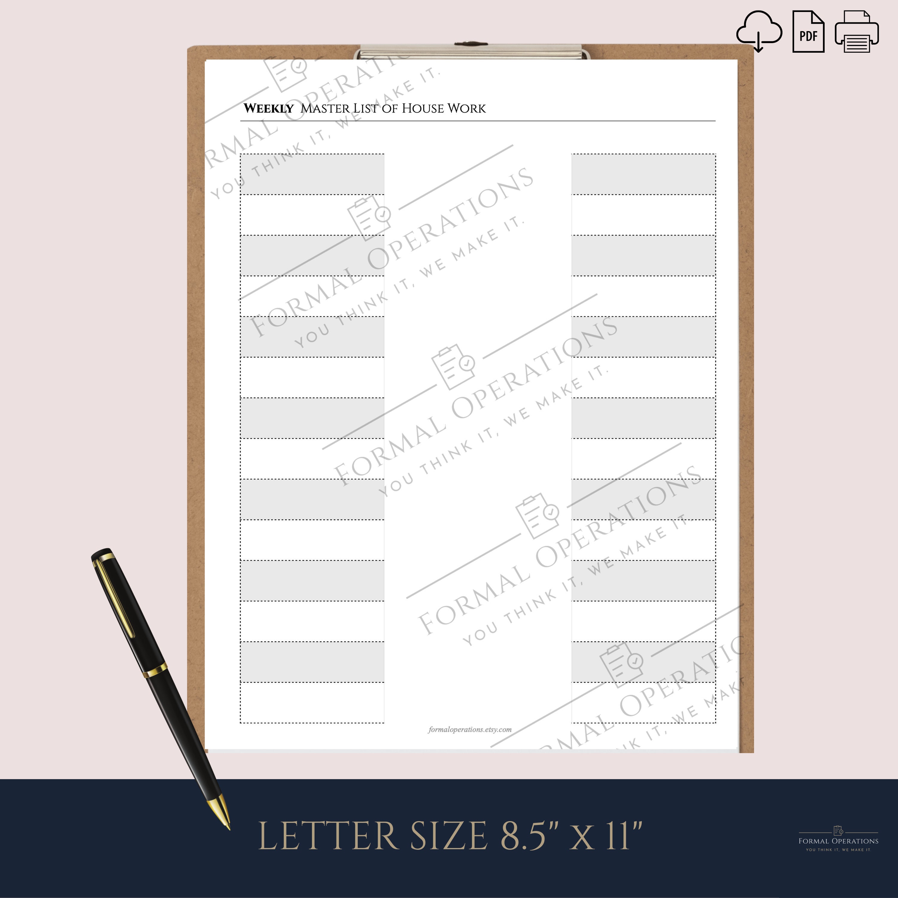 Tear-away Chore Chart, ADHD Chore Chart, Kid Chore Chart, Incentive ...