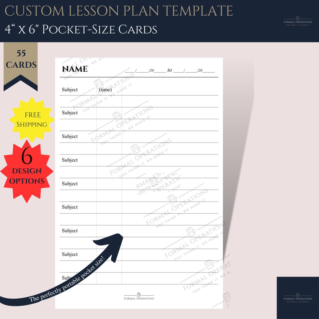 Homeschool Lesson Plan Template, Daily Lesson Plan Template, Lesson ...