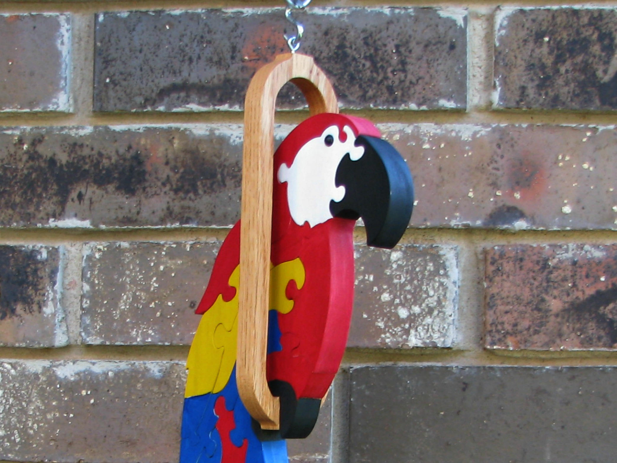 Macaw Parrot Bird Hanging Art 3D Jigsaw Puzzle for Home Décor, Hand Cut ...