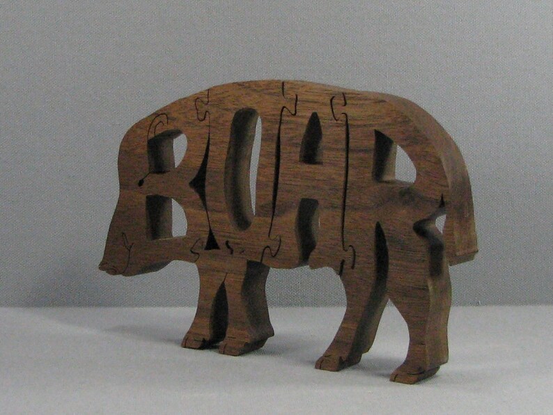 Boar 3D Word Art 5-piece Freestanding Animal Jigsaw Puzzle for - Etsy