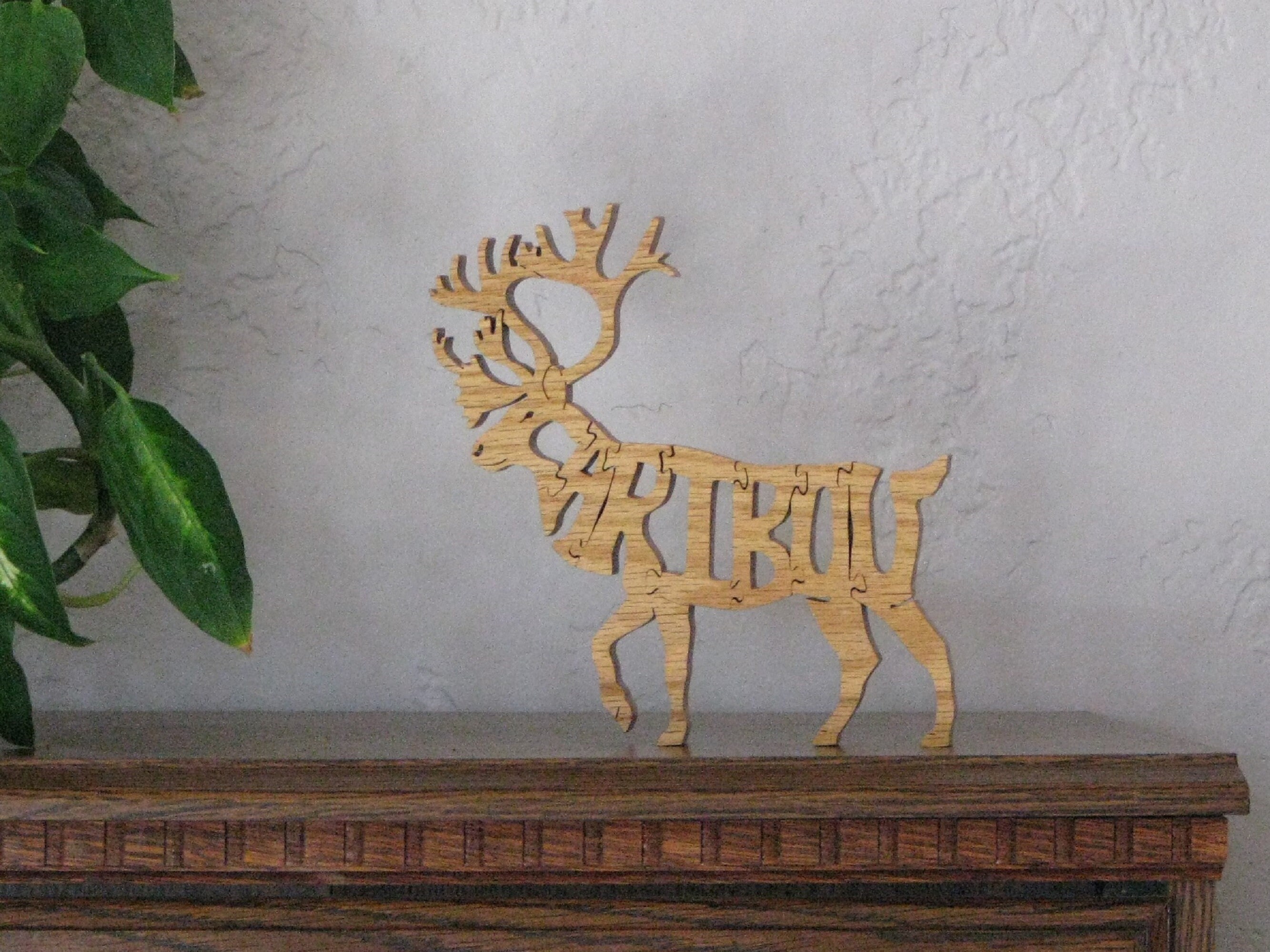 Caribou Aka Reindeer 7-piece Freestanding 3D Word Art Jigsaw Puzzle ...