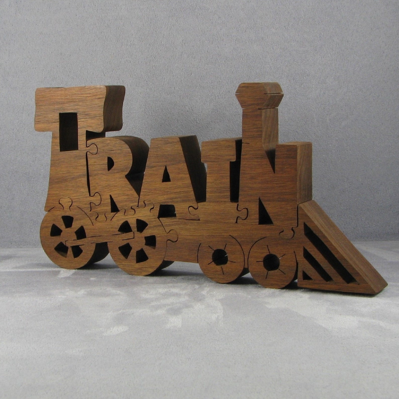 Steam Engine Puzzle Train Word Art Railroad Décor - Etsy