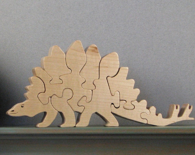 Small Stegosaurus Dinosaur Freestanding 3D Jigsaw Puzzle for - Etsy