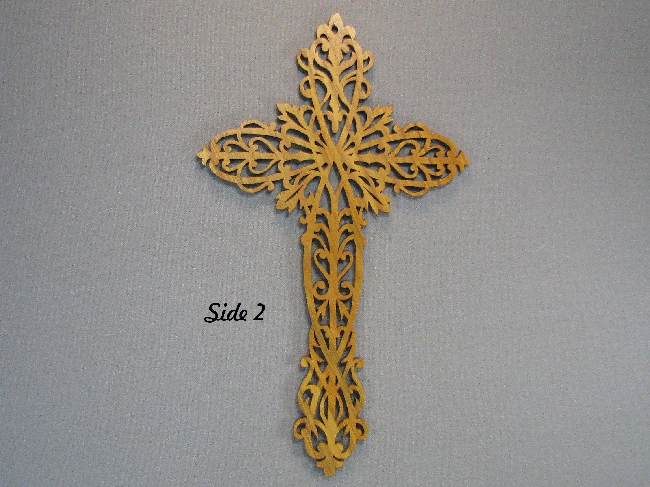 Large 13 Inch Majestic Cross Wall Hanging Religious Decor, Hand Cut ...
