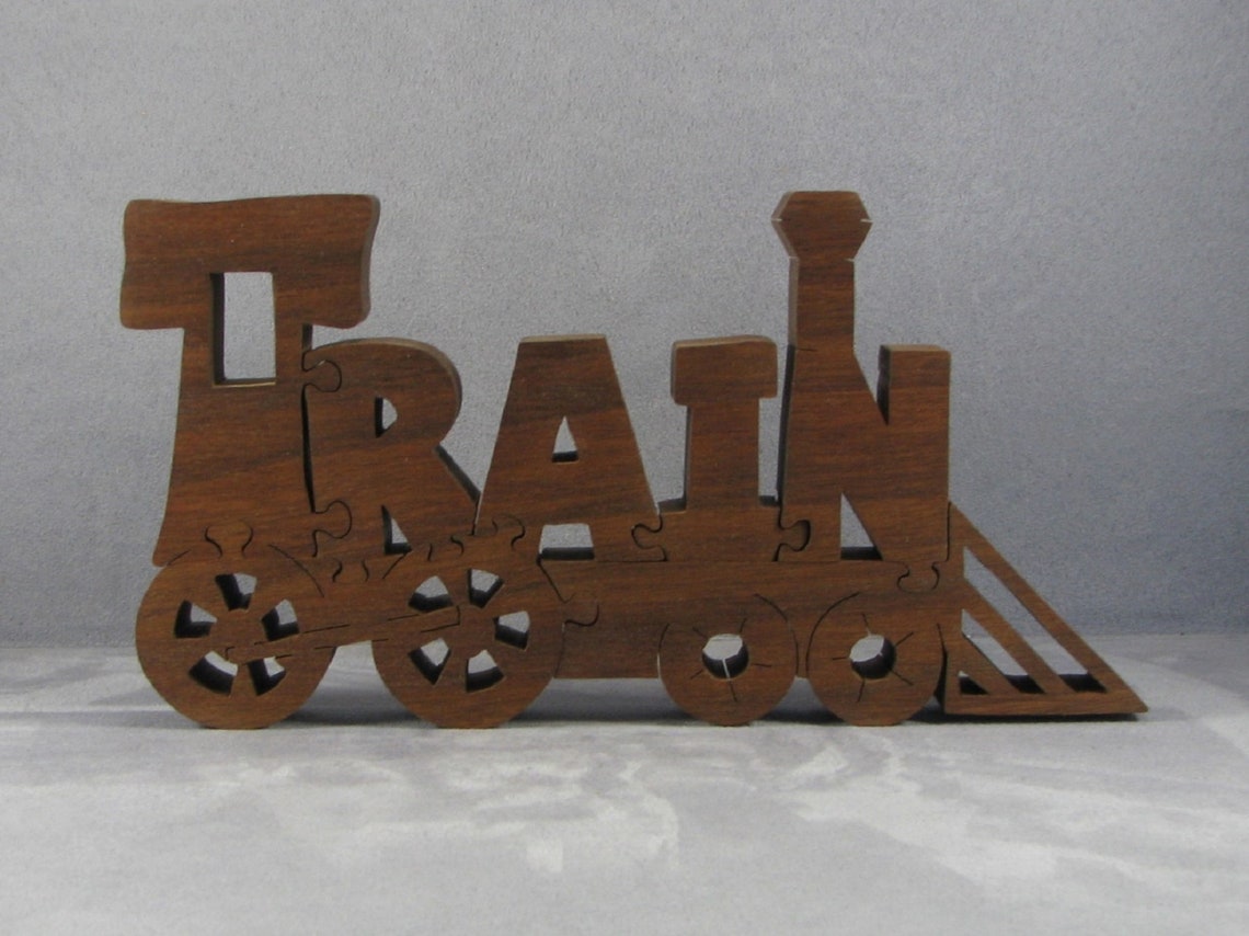 Steam Engine Puzzle Train Word Art Railroad Décor - Etsy