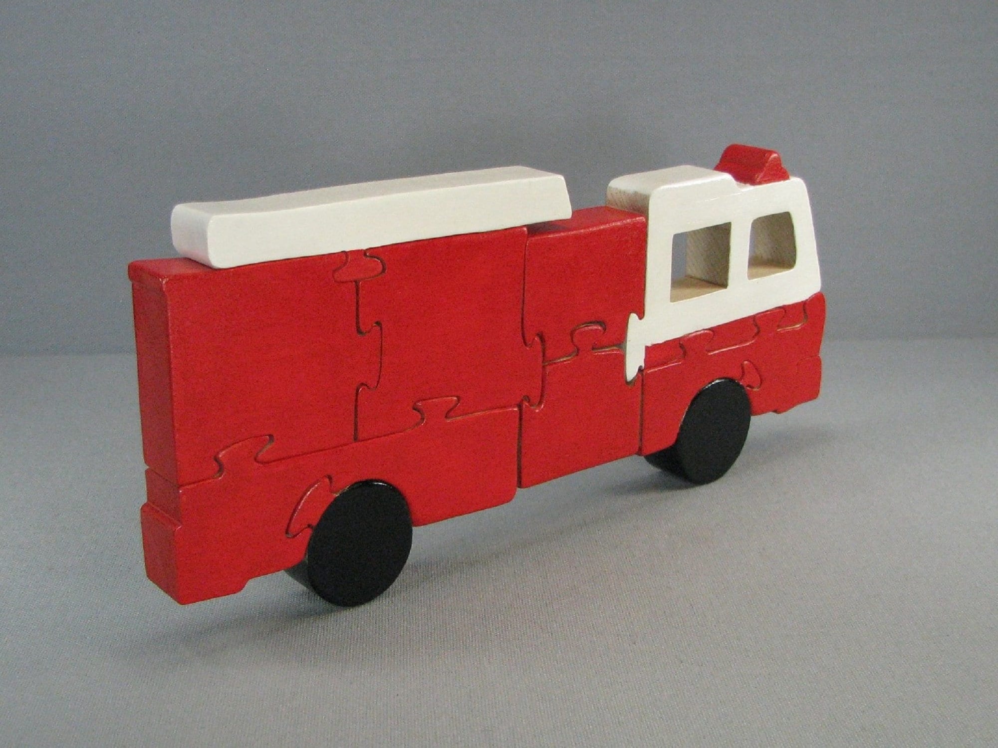 Firetruck Freestanding 3D Fire Truck Jigsaw Puzzle for Play or Shelf ...