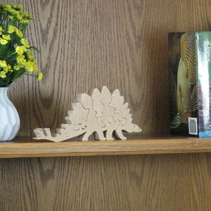 Small Stegosaurus dinosaur freestanding puzzle for play or | Etsy