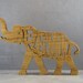 African Elephant Freestanding 3D Jigsaw Puzzle, Educational Wood Word ...