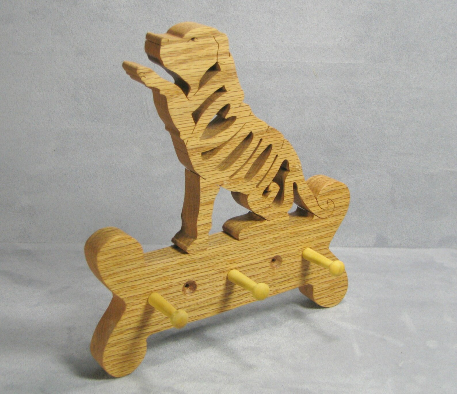 I Love Dogs Word Art Leash Holder, Hanging Storage Hooks, Key Holder ...