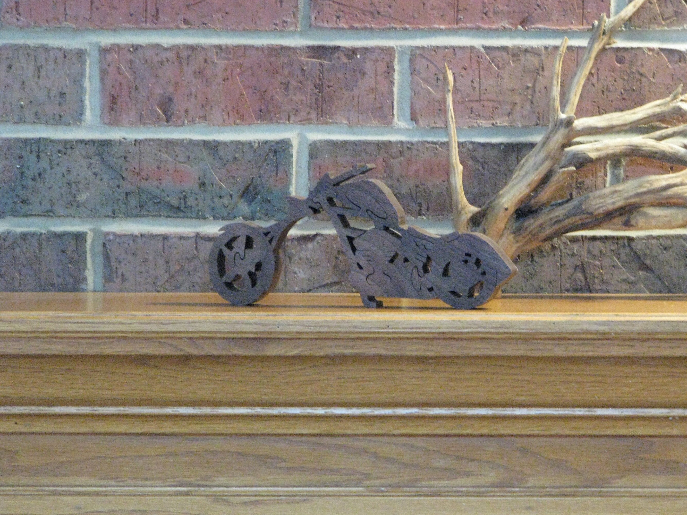 Chopper Motorcycle 3D Jigsaw Puzzle Art Freestanding for Shelf or Desk ...