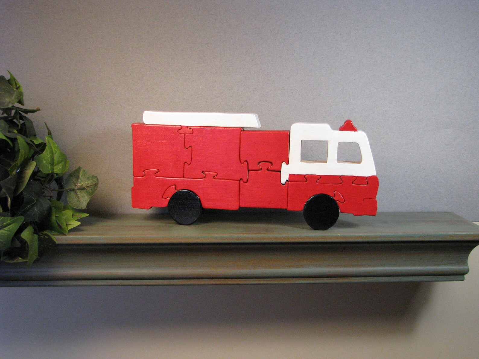 Firetruck Freestanding 3D Fire Truck Jigsaw Puzzle for Play or Shelf ...