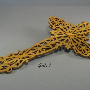 Large 13 Inch Majestic Cross Wall Hanging Religious Decor, Hand Cut ...