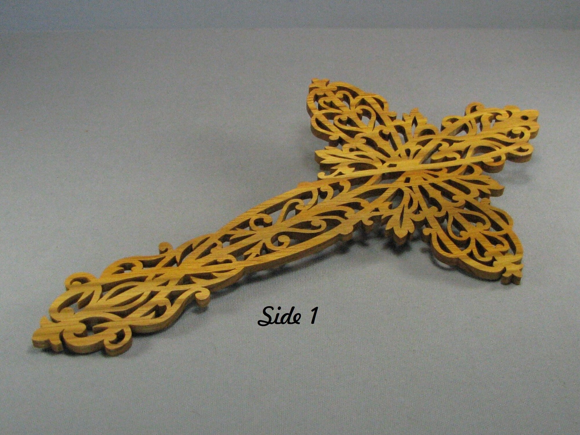 Large 13 Inch Majestic Cross Wall Hanging Religious Decor, Hand Cut ...