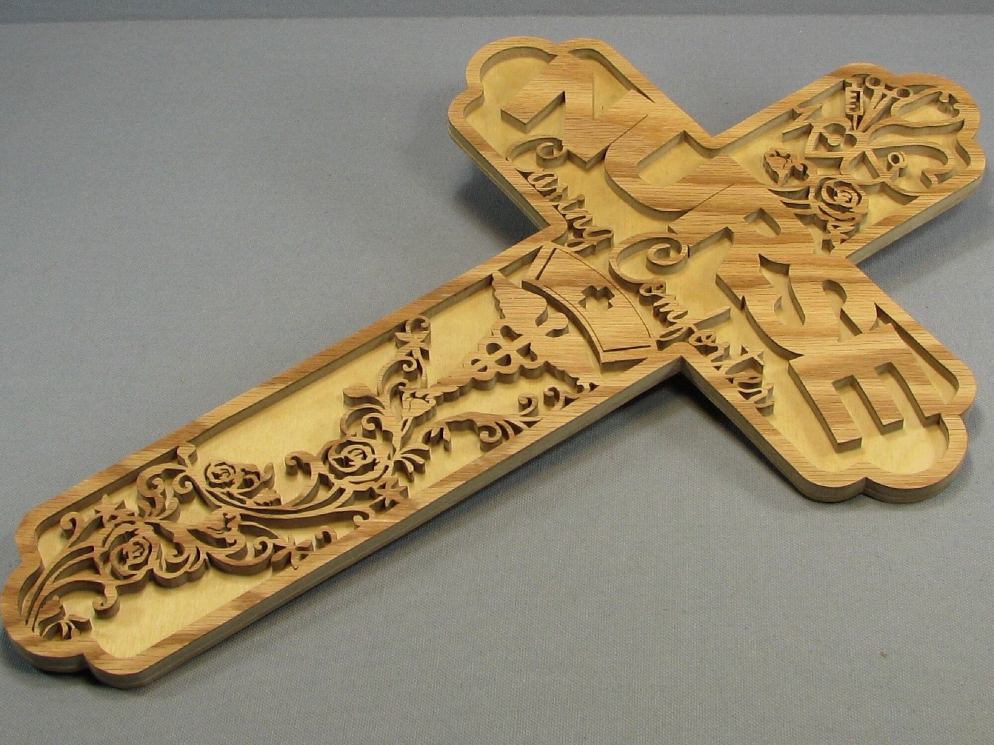 Nurse Cross With Flowers and Caduceus, Medical Professional Cross ...