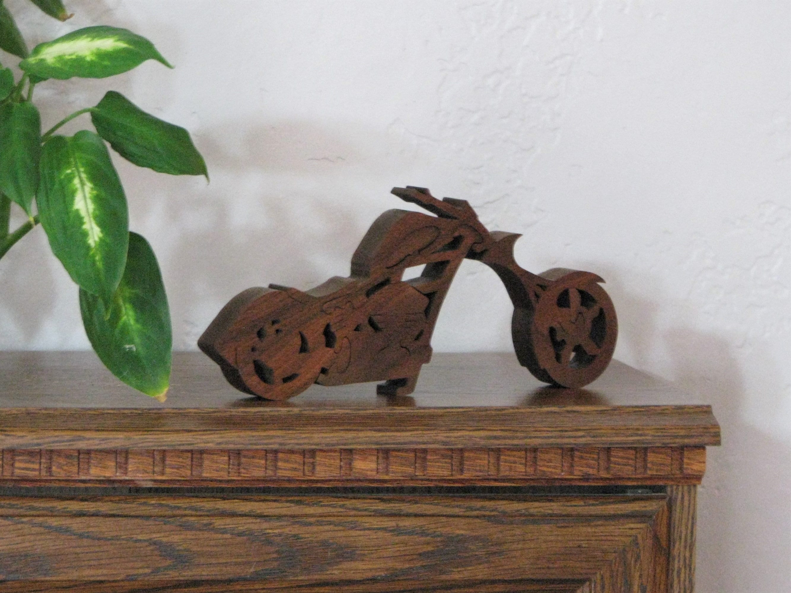 Chopper Motorcycle 3D Jigsaw Puzzle Art Freestanding for Shelf or Desk ...