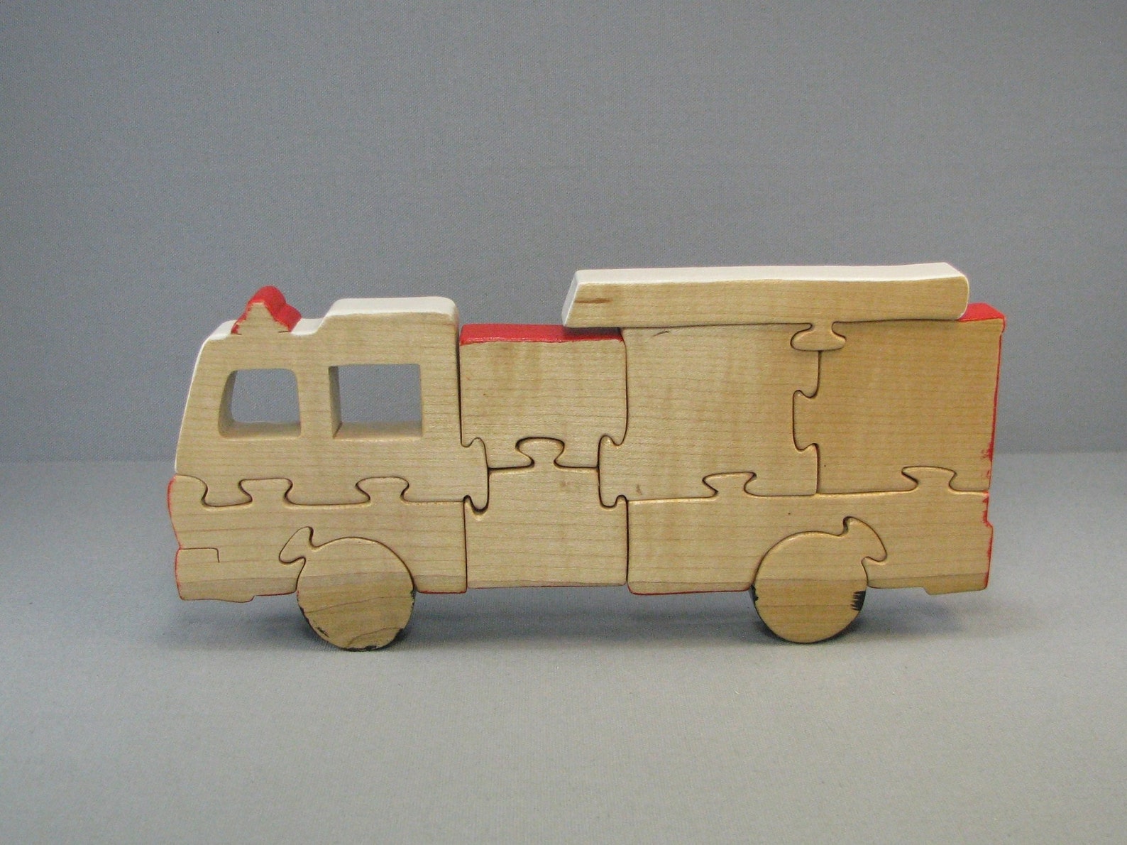 Firetruck Freestanding 3D Fire Truck Jigsaw Puzzle for Play or Shelf ...