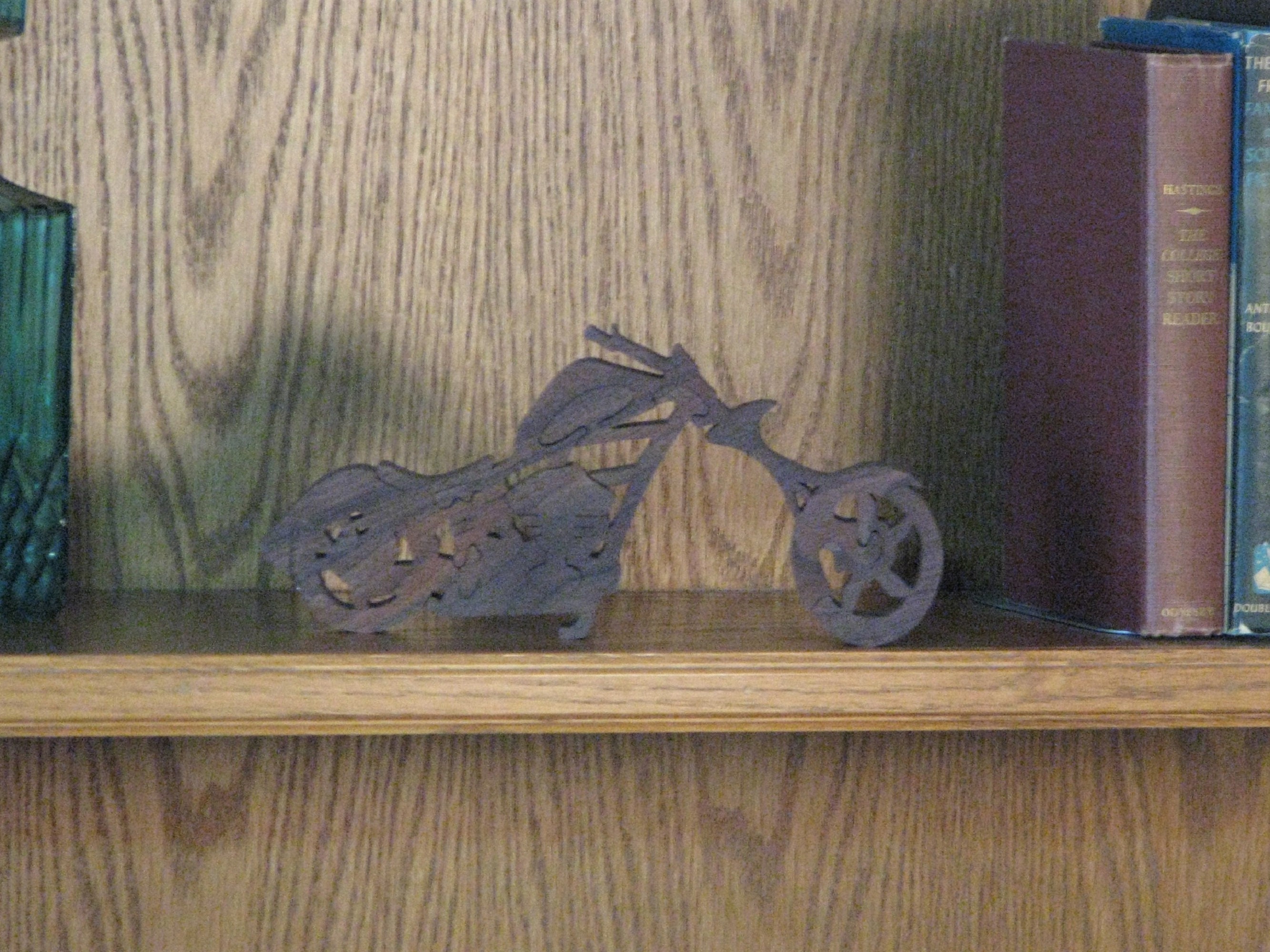 Chopper Motorcycle 3D Jigsaw Puzzle Art Freestanding for Shelf or Desk ...