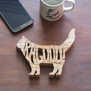 Ragdoll Cat Freestanding 3D Word Art Jigsaw Puzzle Scroll Saw Fretwork ...