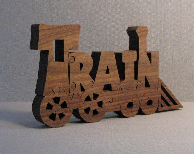 Steam Engine Puzzle Train Word Art Railroad Décor - Etsy
