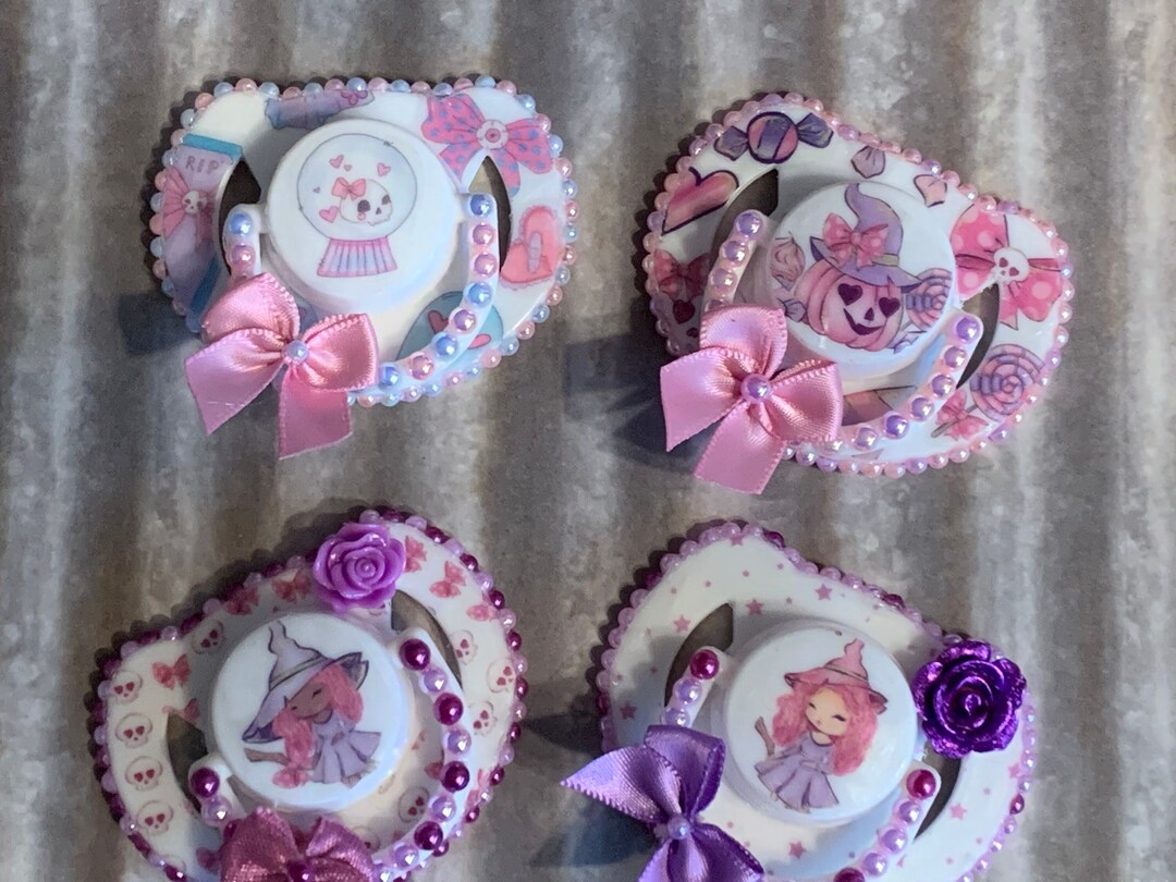 Limited Edition Pastel Halloween Themed Magnetic Pacifiers for Reborn ...