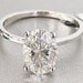 2ct Hidden Halo Engagement Ring, Solitaire Oval Moissanite Ring, Hidden Halo Oval Cut Solitaire ...