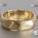 14k Gold Men's Women's Wedding Band in Rustic Style | Solid 14k Gold ...