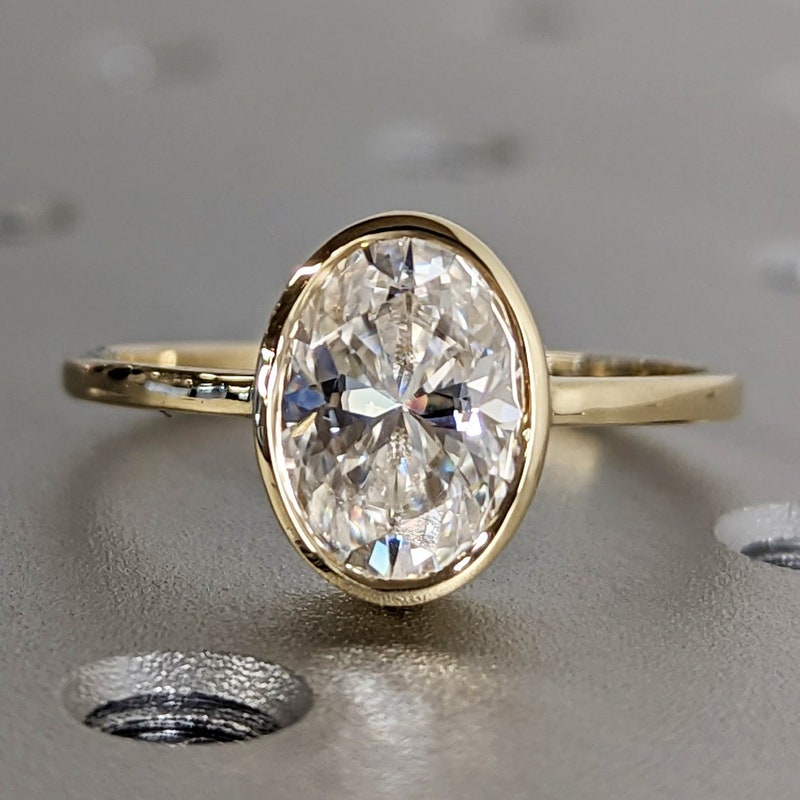 Bezel Set Ring - Etsy