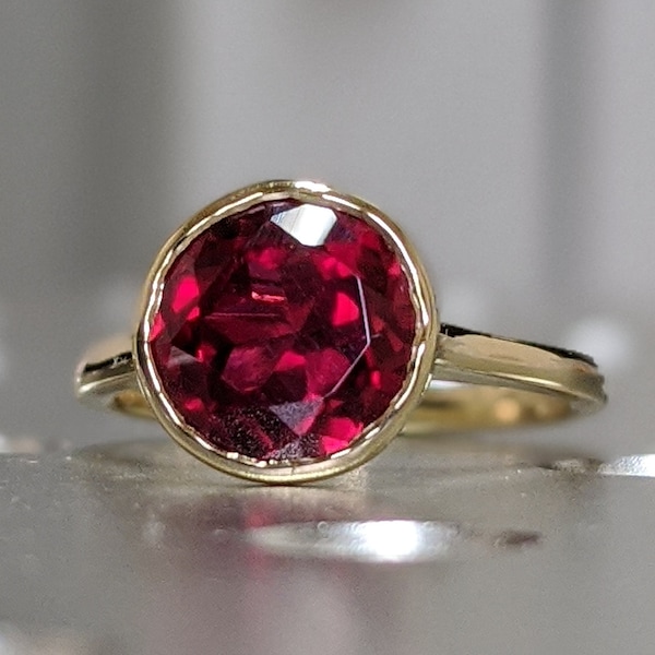 Unique Ruby Ring - Etsy