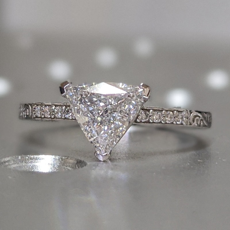 Trillion Cut Diamond - Etsy