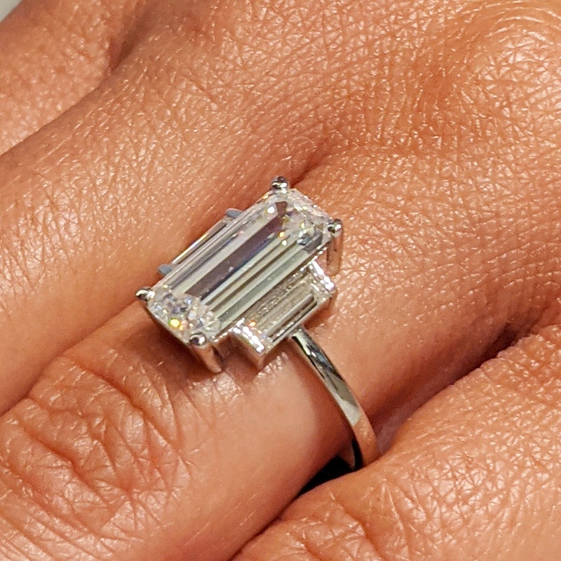 Baguette Ring - Etsy