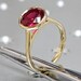 14k Rose Gold Floating Bezel Ruby Ring Ruby Engagement Ring - Etsy